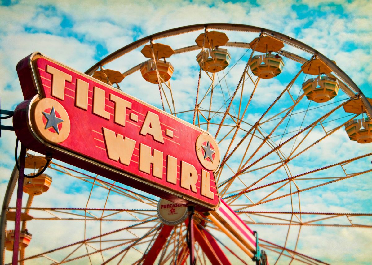 'Tilt a whirl' Poster, picture, metal print, paint by Sylvia Cook ...