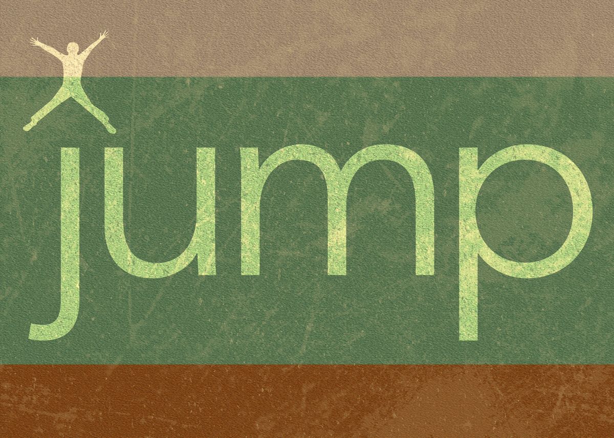 'Jump!' Poster, picture, metal print, paint by Perry Beane | Displate