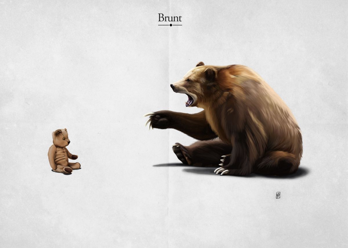 'Brunt' Poster by rob art | illustration | Displate