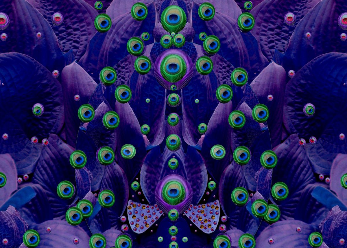'Eyes Of The hidden Peacock' Poster, picture, metal print, paint by ...