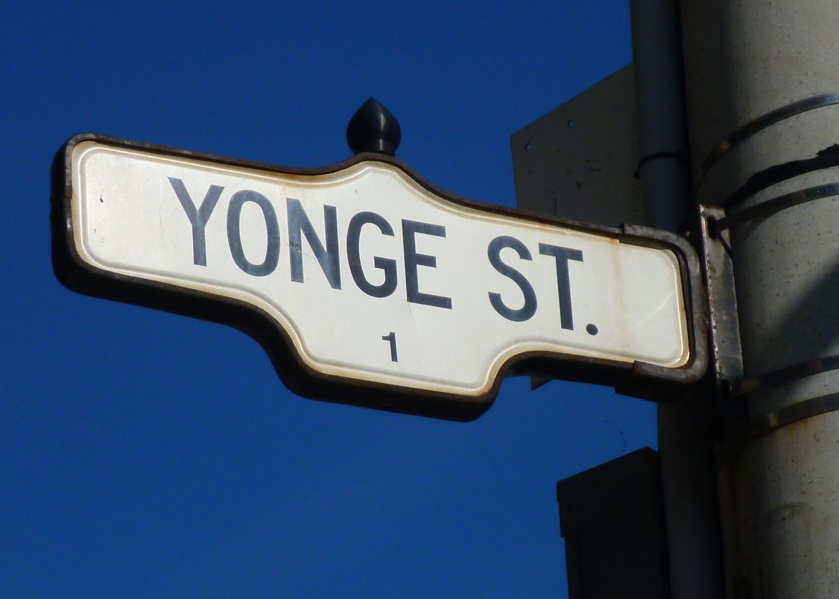 'Toronto's Iconic Yonge Street sign' Poster, picture, metal print ...