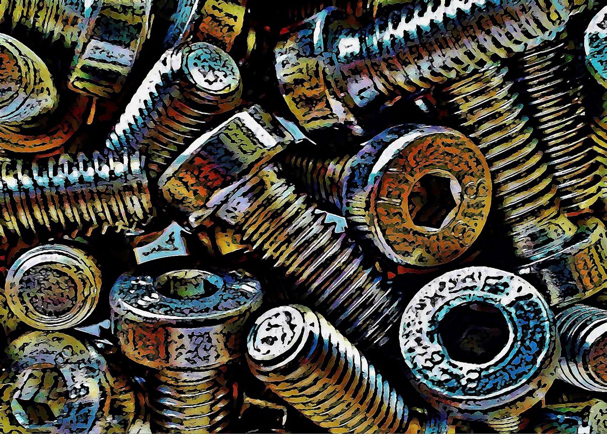 'Boltz' Poster, picture, metal print, paint by David Lee Manlove | Displate