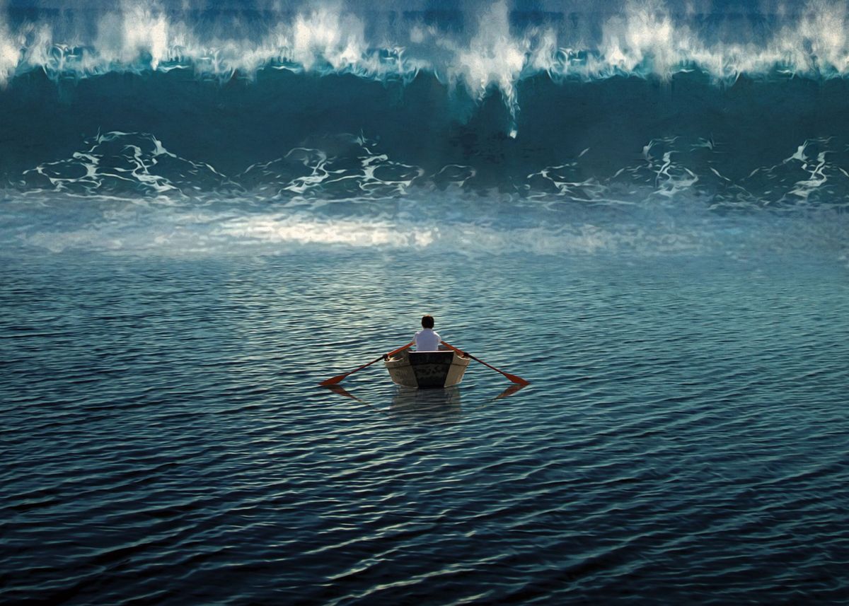 'audacity' Poster, picture, metal print, paint by seam less | Displate