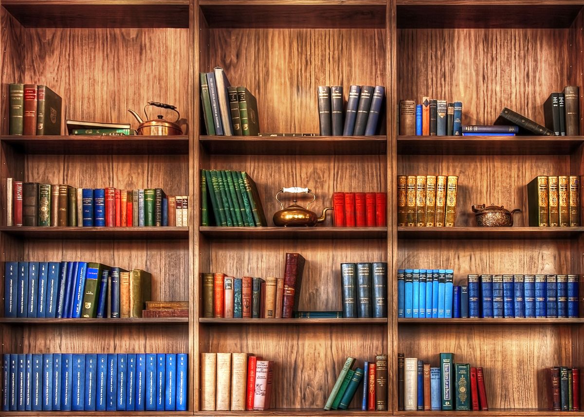 'Book shelf' Poster, picture, metal print, paint by Svetlana Sewell ...