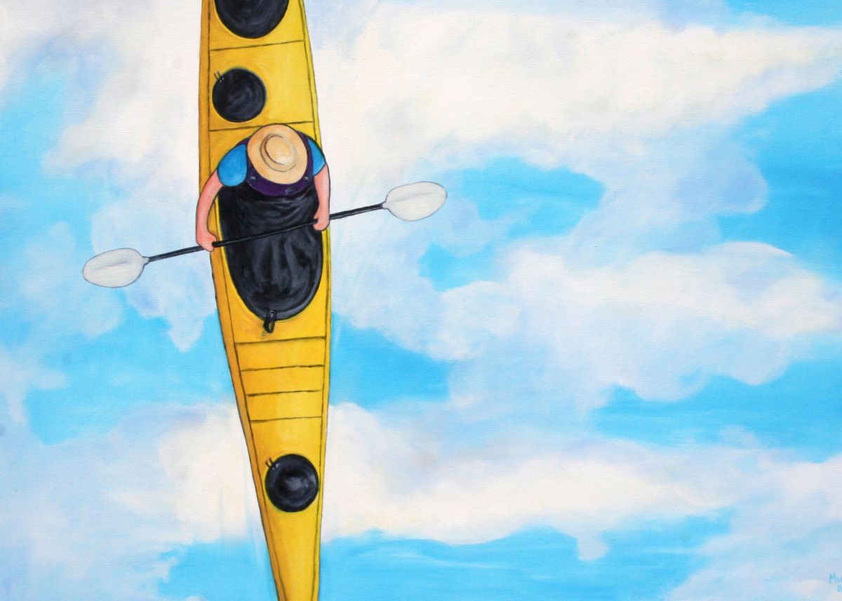 'WayFinder 3 (Yellow Kayak) This Displate depicts a lon ... ' Poster ...