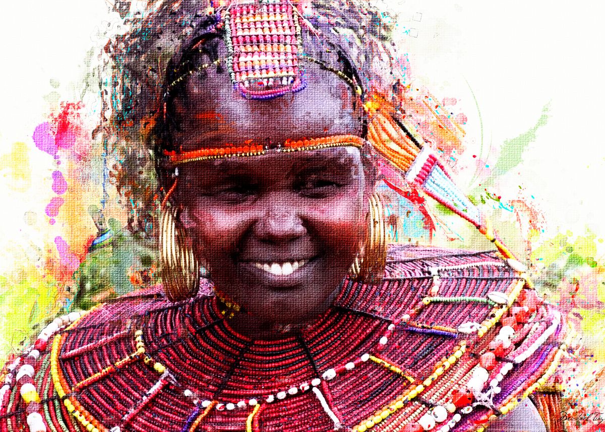 'African Joy' Poster, picture, metal print, paint by Michael Taylor ...