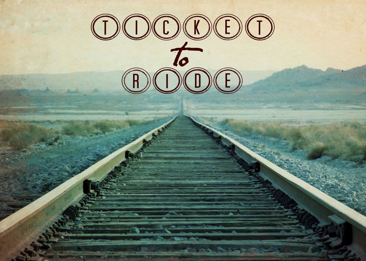 'Ticket to Ride' Poster, picture, metal print, paint by Shawn King ...