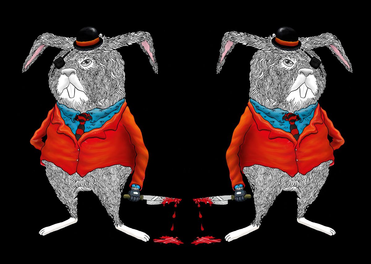 'Rabbit Mafia' Poster, picture, metal print, paint by gunberk gulderen ...