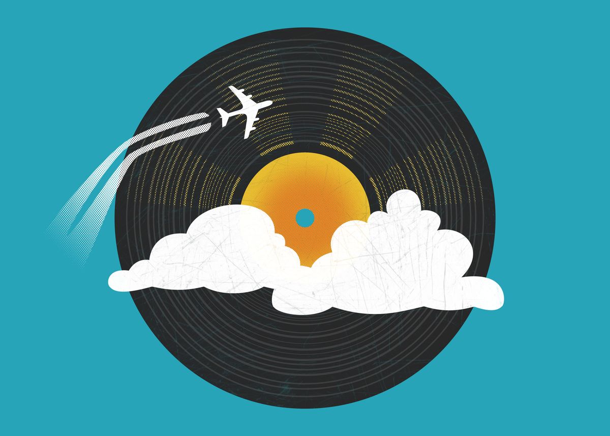 'Sunburst Records' Poster, picture, metal print, paint by Dianne ...