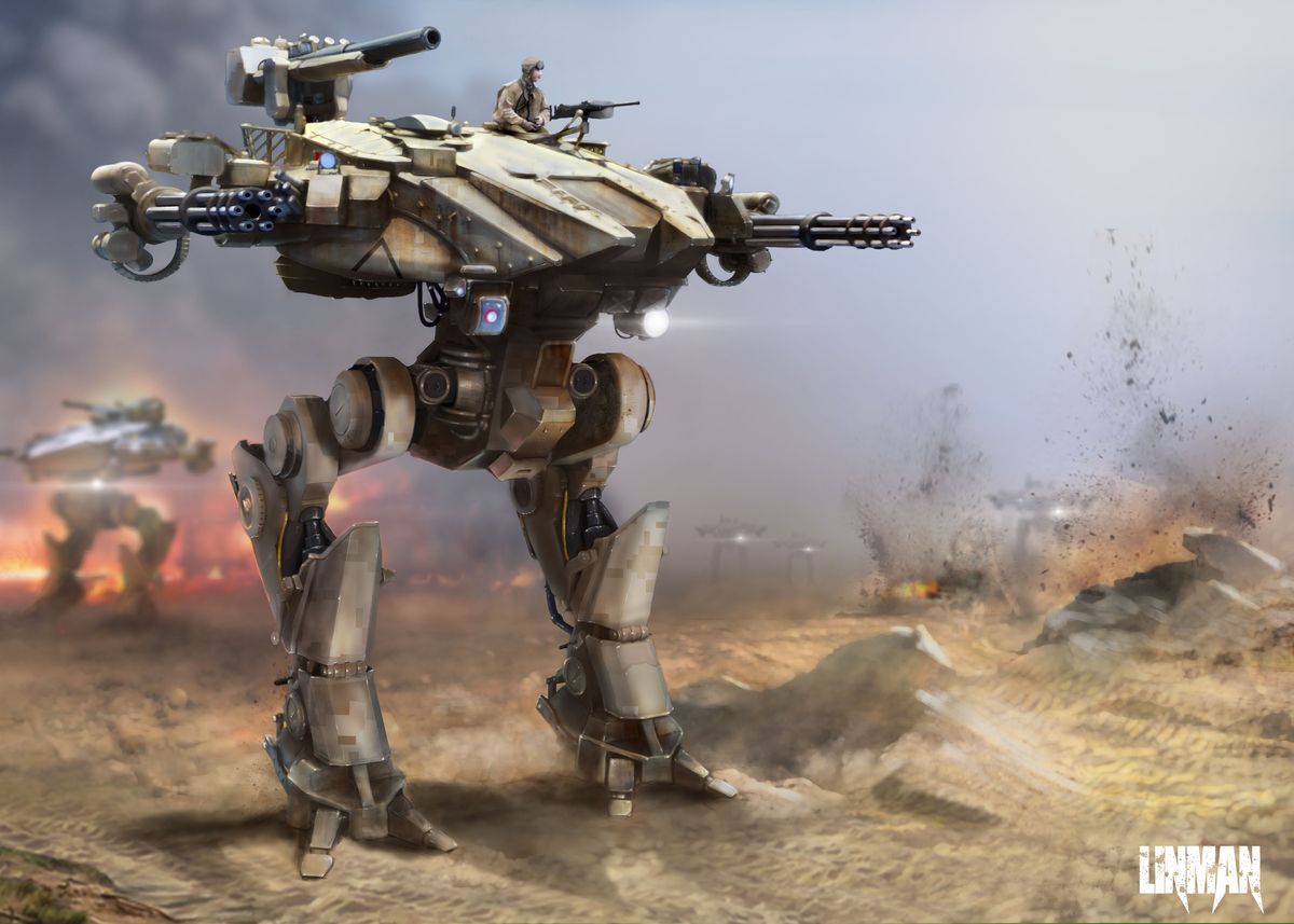 'MECHanized Infantry' Poster, picture, metal print, paint by Michael ...