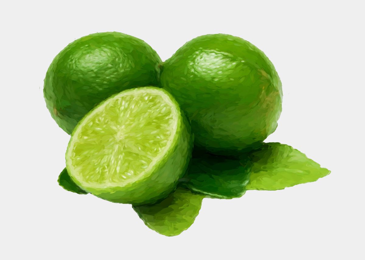 'painted lime' Poster, picture, metal print, paint by Dagmar Giers ...