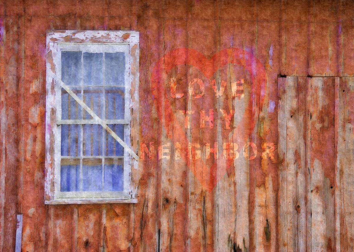 'Love Thy Neighbor' Poster, picture, metal print, paint by David Kuhn ...