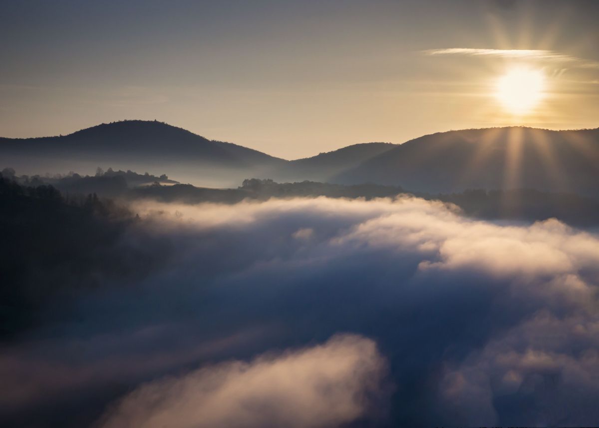 'Suns first light' Poster, picture, metal print, paint by Andrew ...