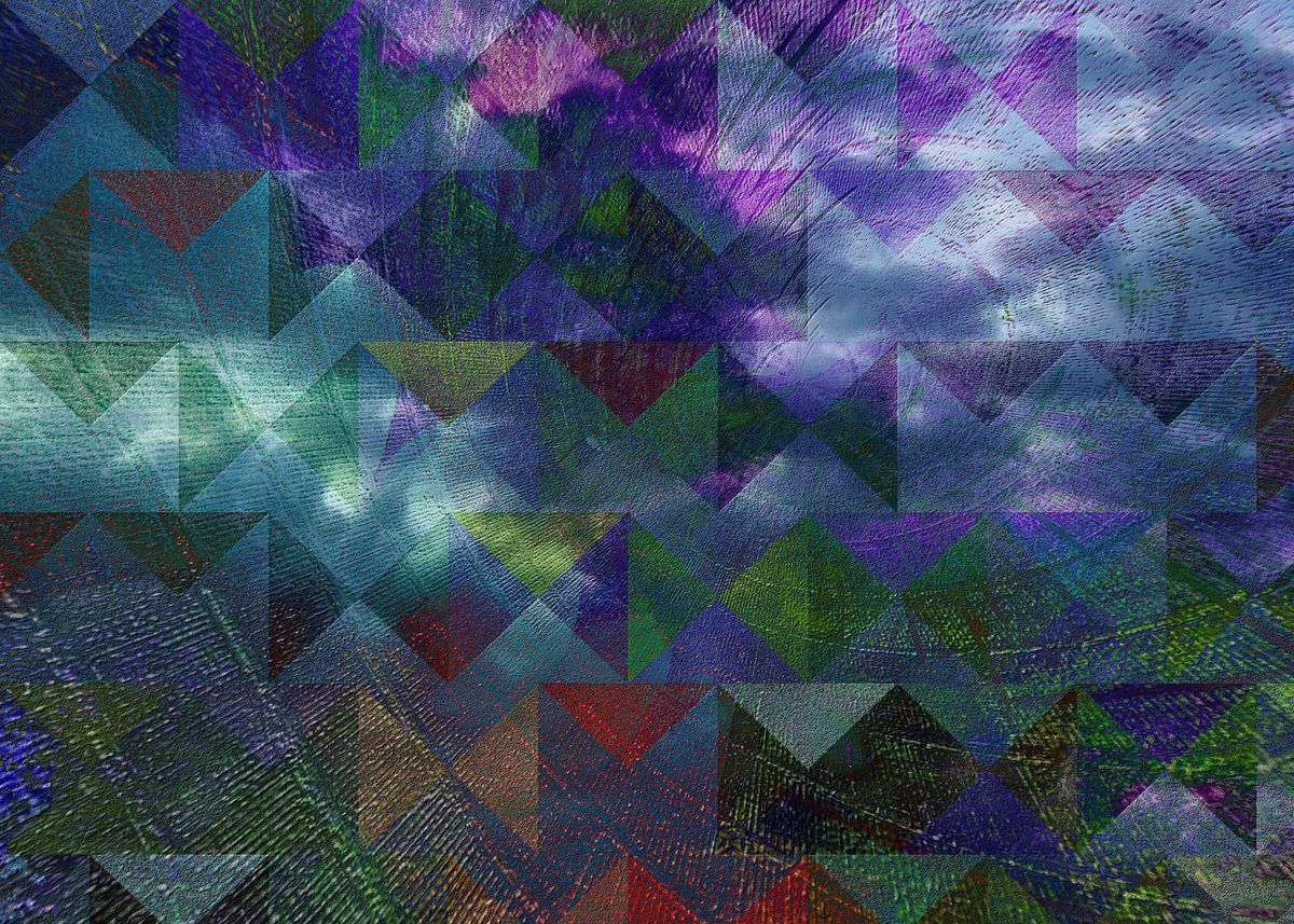 'Geometric Cyclone' Poster, picture, metal print, paint by Mimulux ...