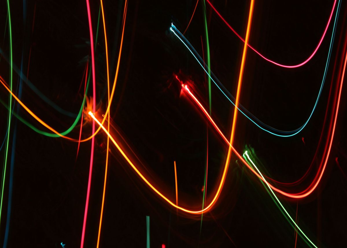 'Abstract Motion Lights Abstract Christmas light blurred ... ' Poster ...