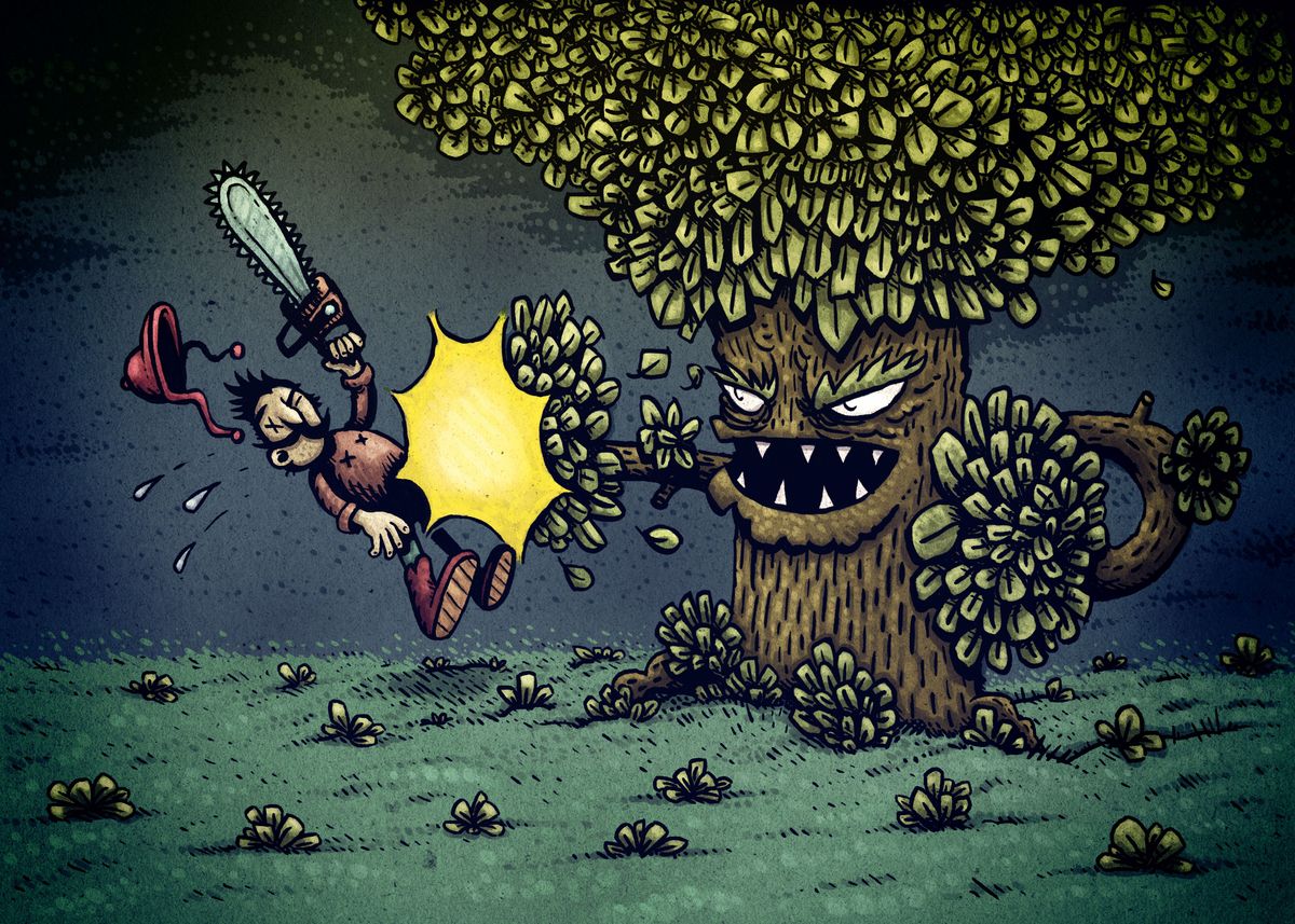 'Lord of Plants Strikes Back!' Poster by Marek MaComiX Cerny | Displate