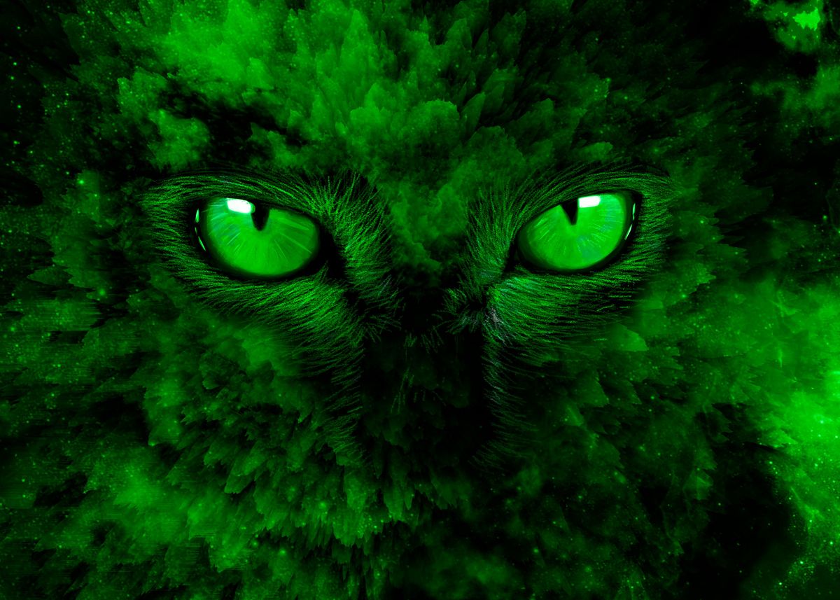 'Nebula cat' Poster by María Moreno | Displate