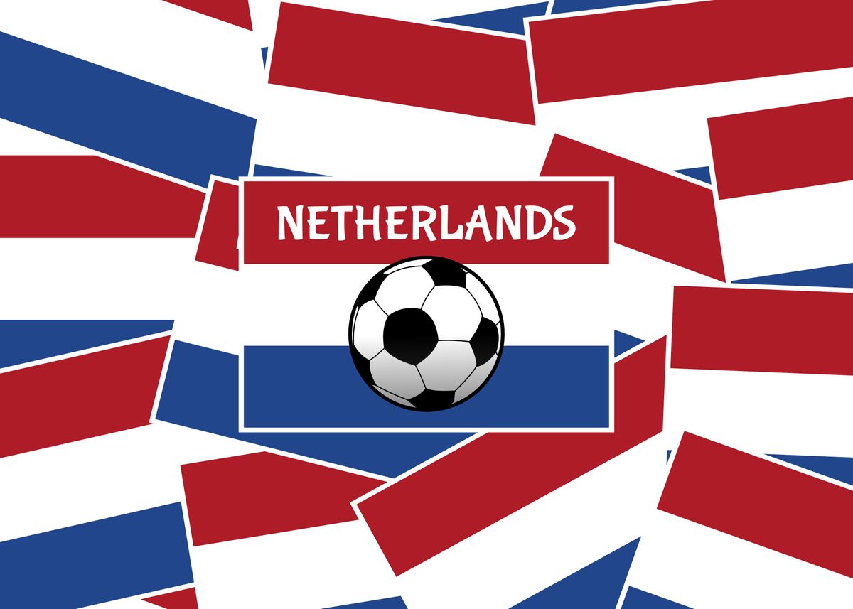 'Netherlands Flag Football. This design features a layer ... ' Poster ...