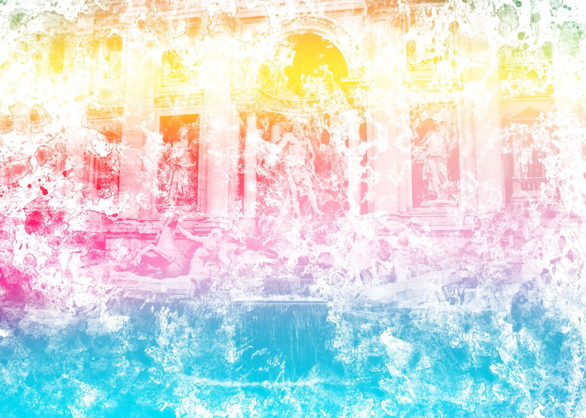 'Trevi Color' Poster, picture, metal print, paint by Renee ar | Displate