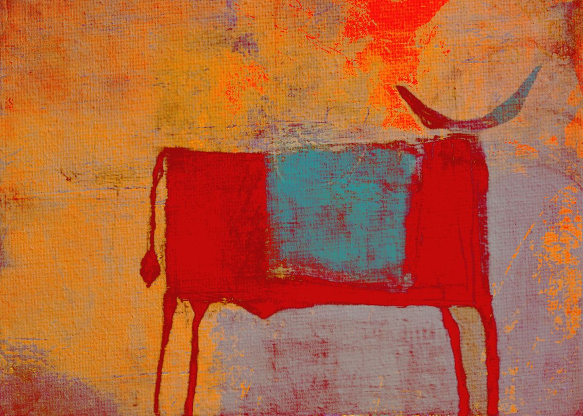 'Toro Rojo' Poster, picture, metal print, paint by Fernando Vieira ...