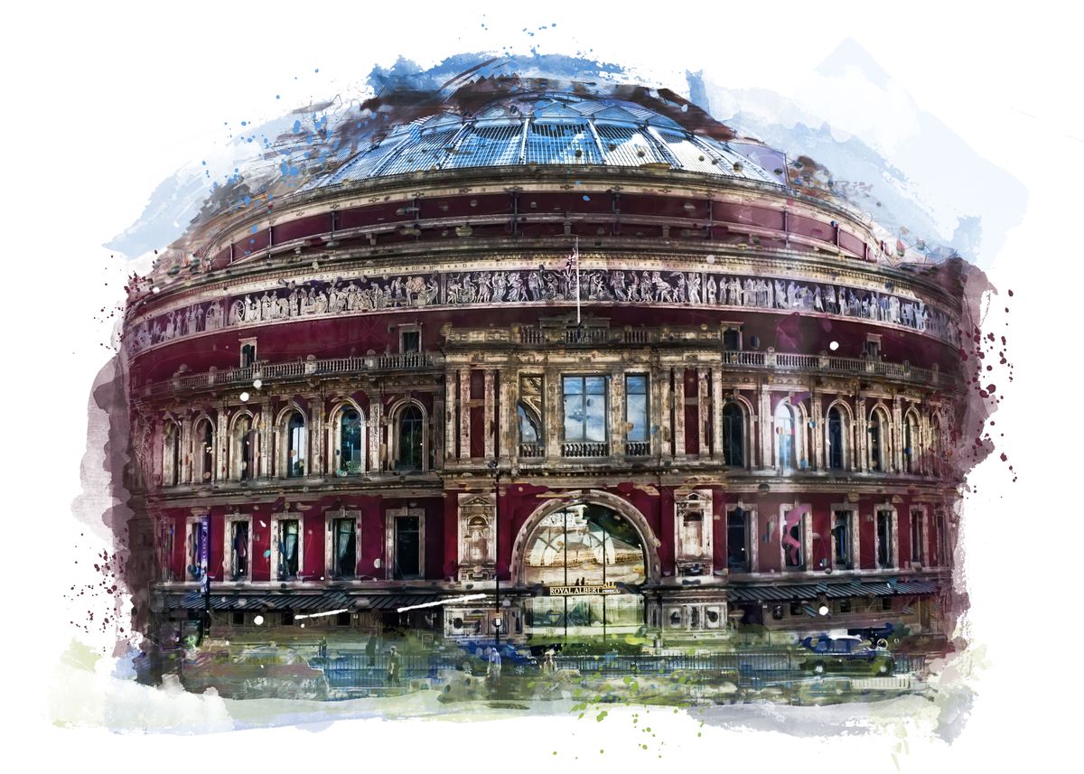 'London - Royal Albert Hall' Poster, picture, metal print, paint by ...