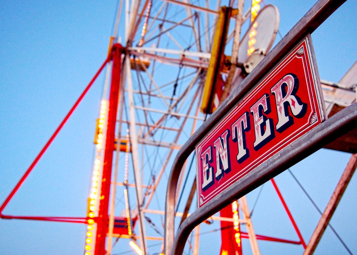 'Enter the Ferris Wheel' Poster, picture, metal print, paint by Jay ...