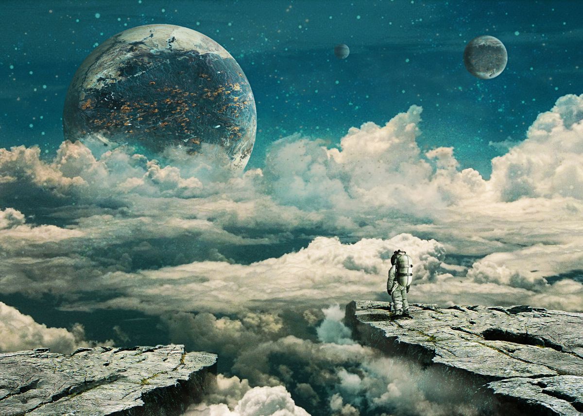 'The explorer' Poster, picture, metal print, paint by seam less | Displate