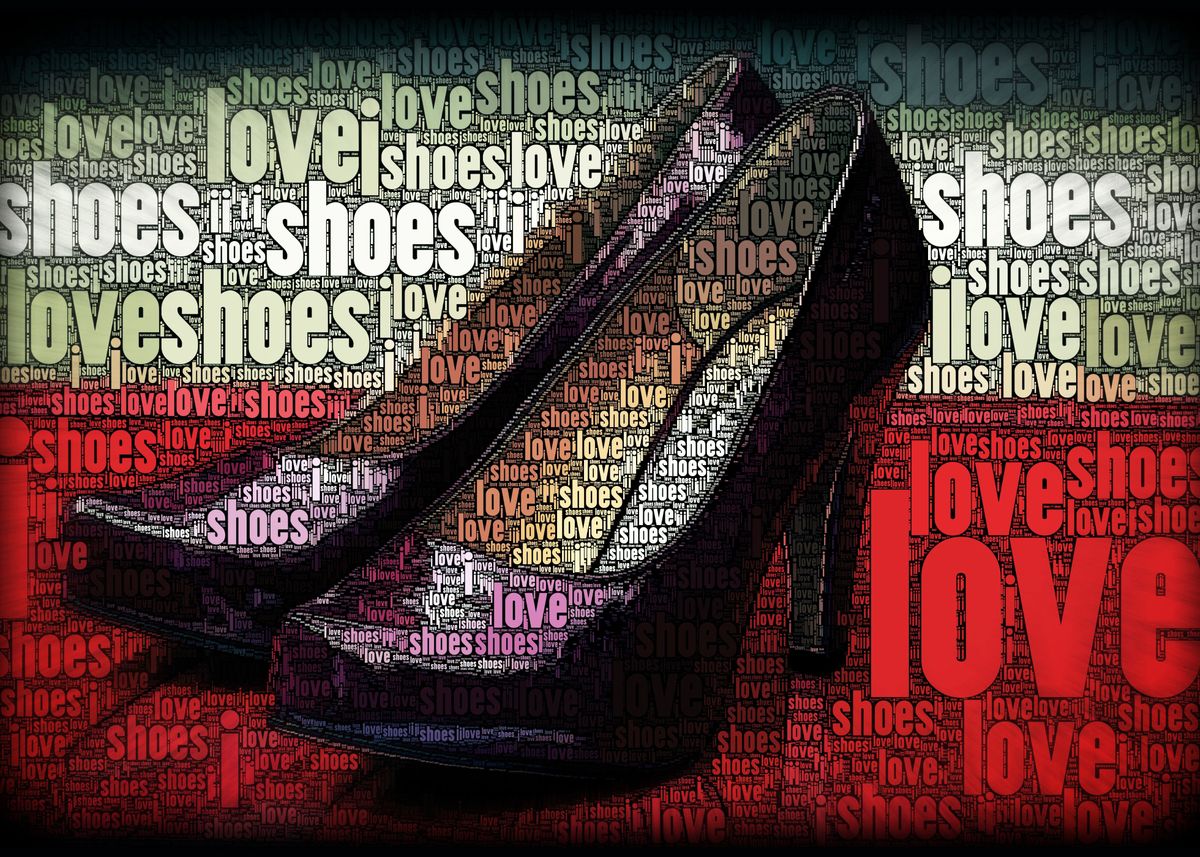 'love.shoes' Poster, picture, metal print, paint by Iak Ringo | Displate