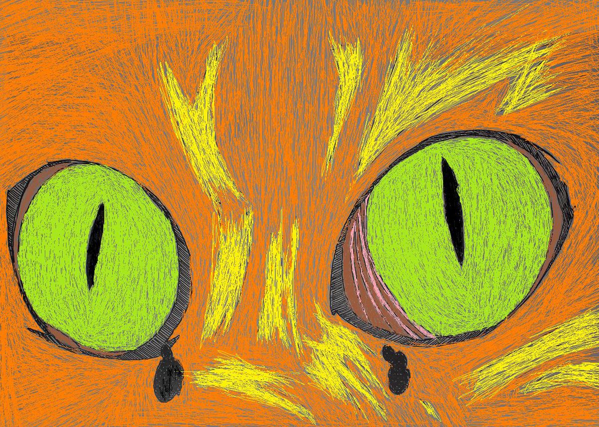 'The Don Quixote of cats' Poster, picture, metal print, paint by Tom ...