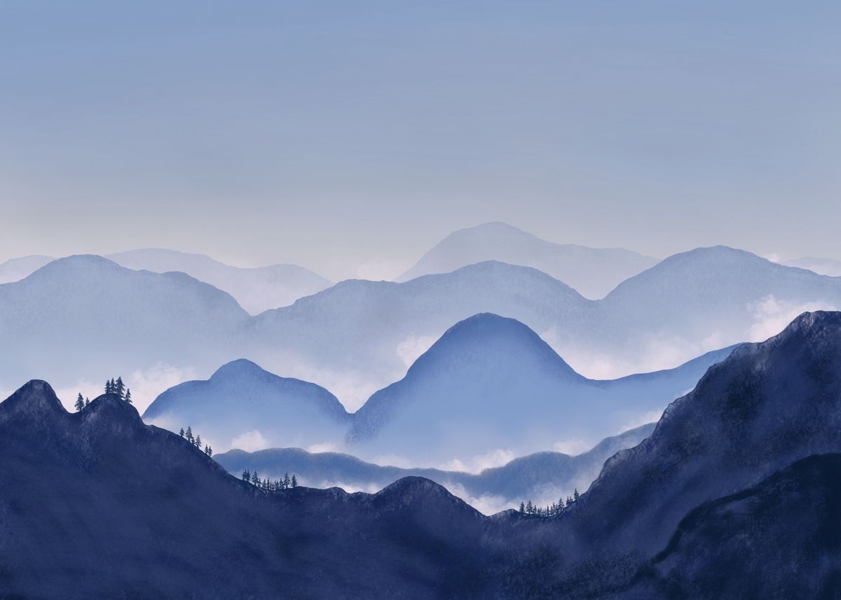 'A peacefull landscape' Poster by Rob Duits | Displate