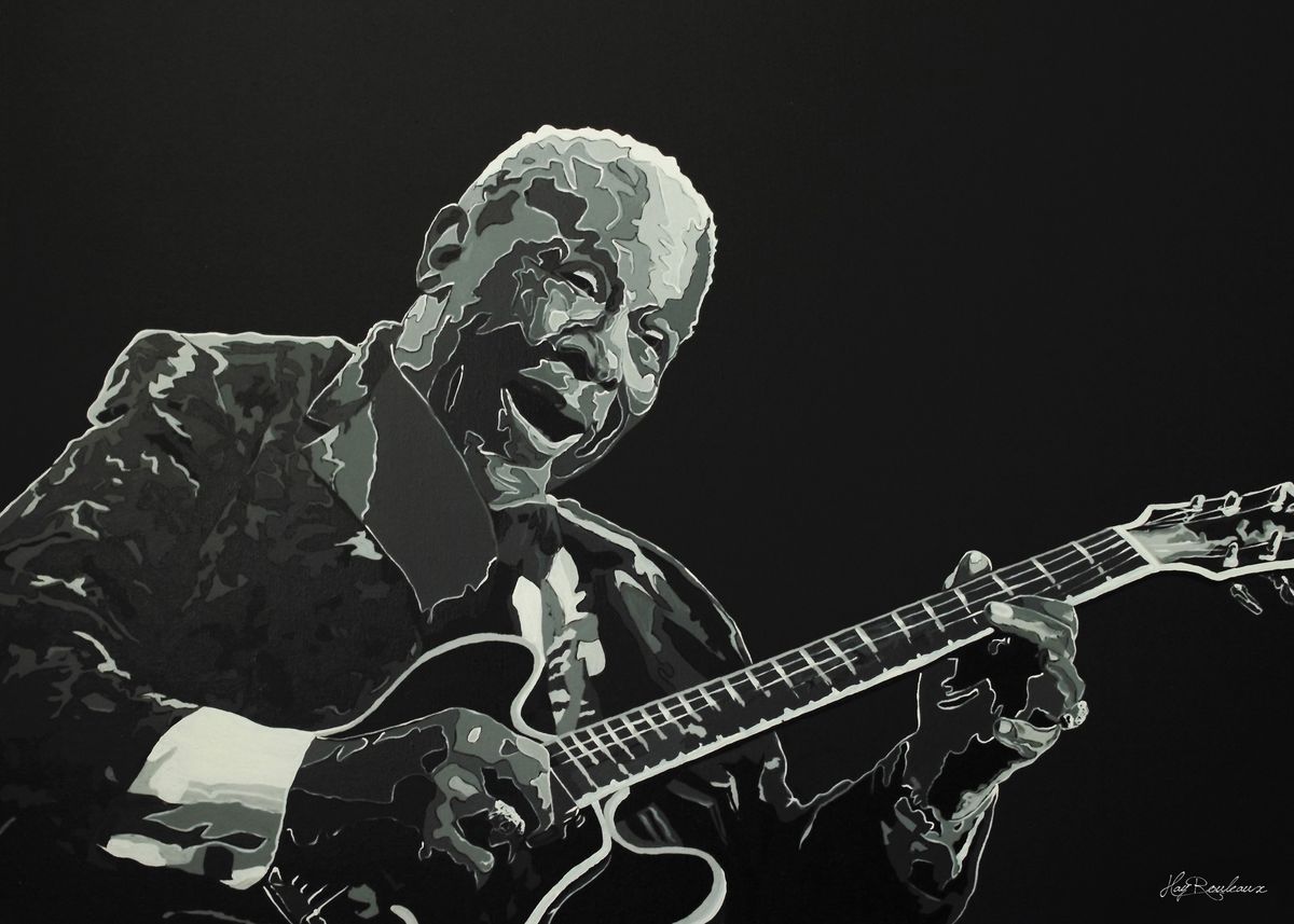 'BB King' Poster, picture, metal print, paint by Hay Rouleaux | Displate