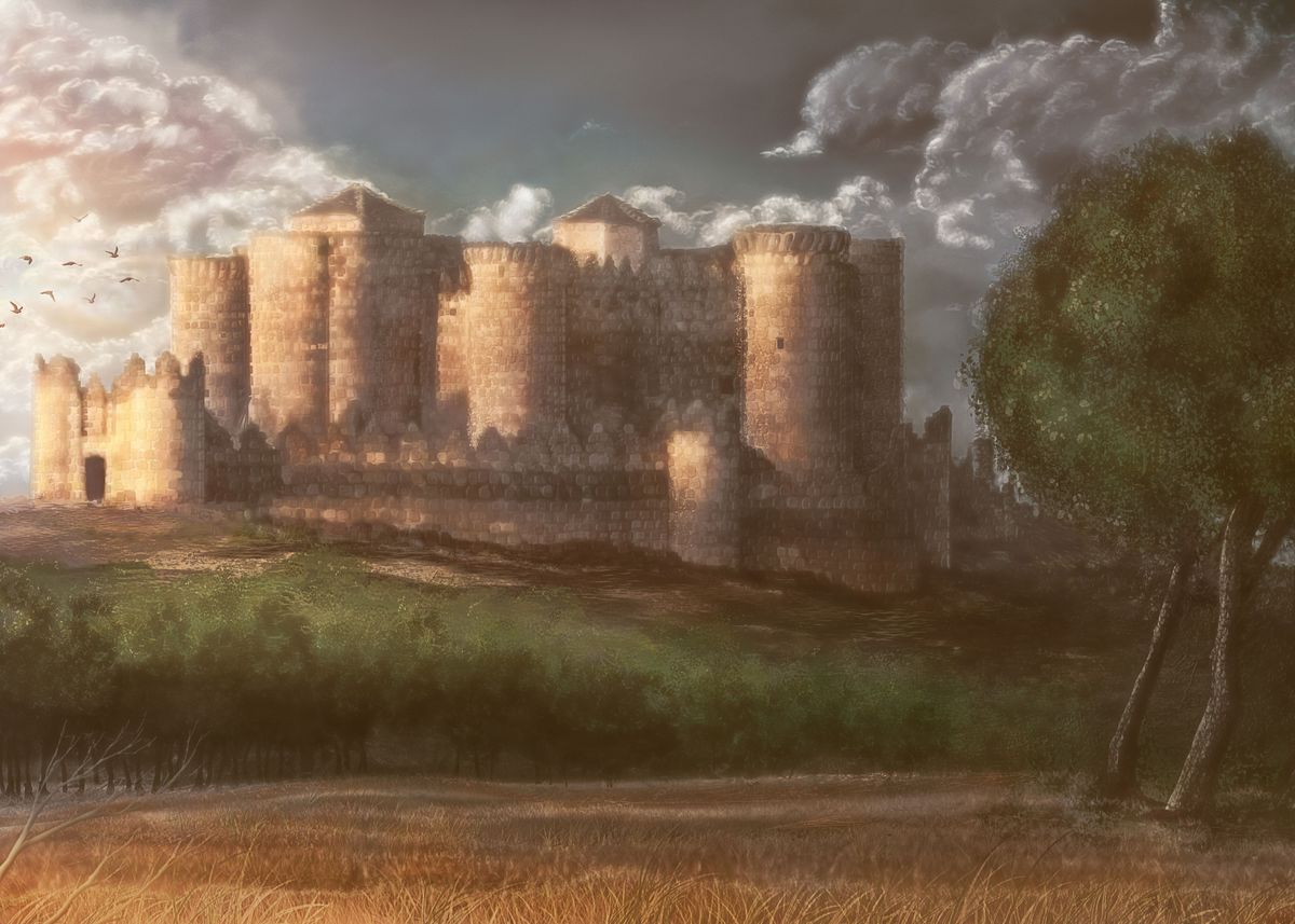 'Medieval Castle' Poster, picture, metal print, paint by Eva Nev | Displate