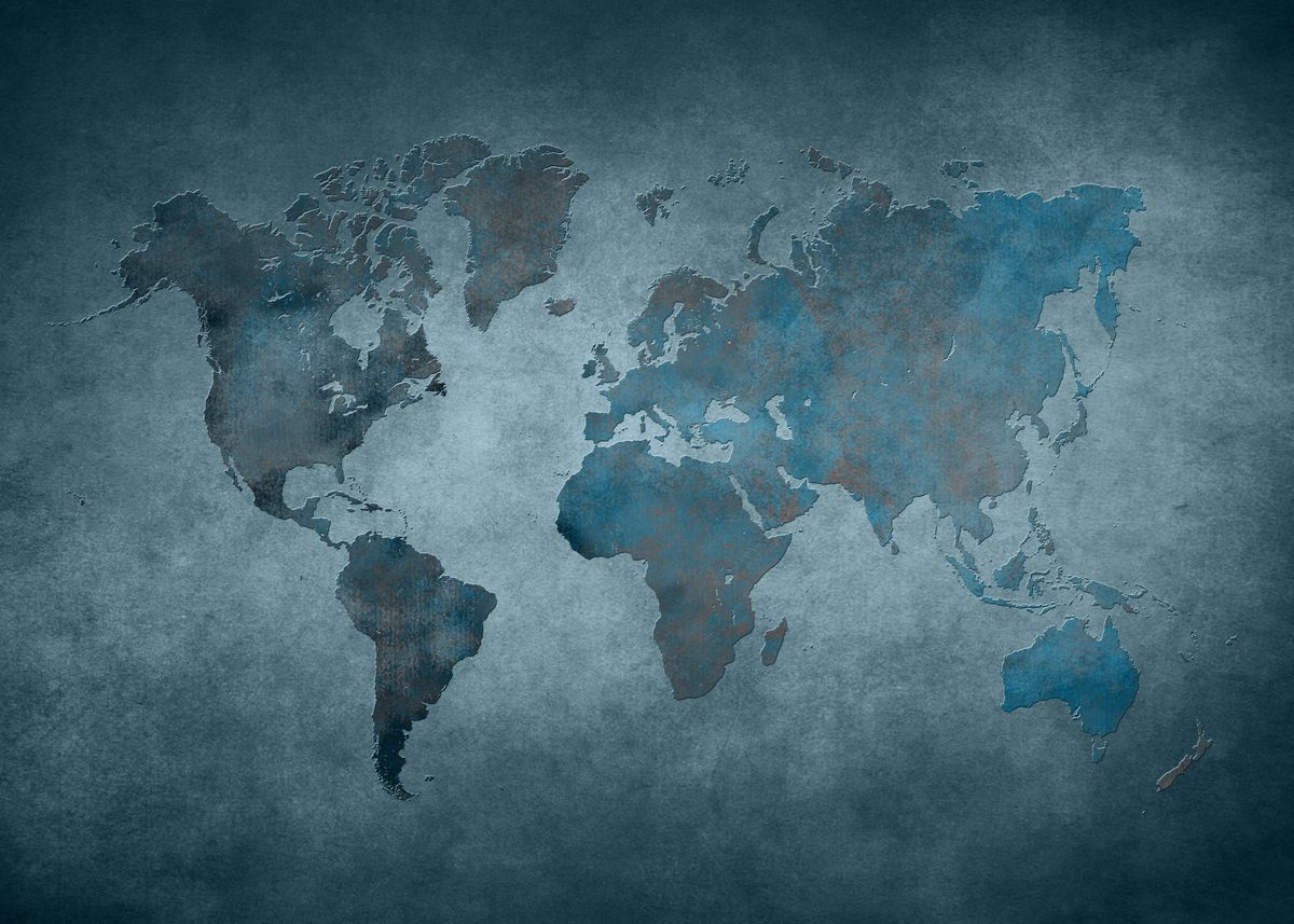 'World map' Poster by JBJart Justyna Jaszke | Displate
