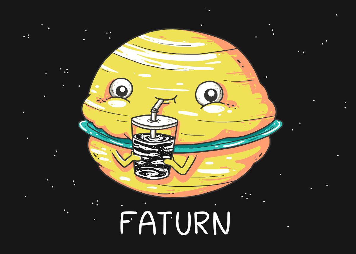 'Faturn' Poster, picture, metal print, paint by Lili Batista | Displate