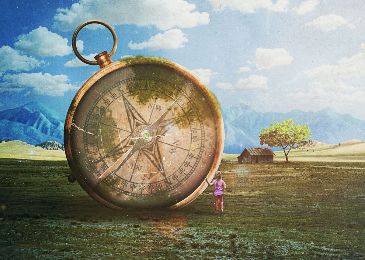 'The Giant Compass' Poster, picture, metal print, paint by seam less ...