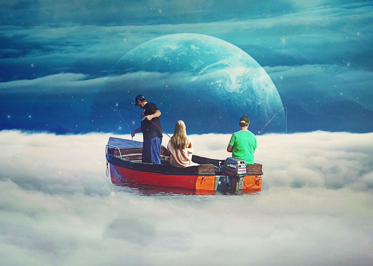 'In the Same Boat' Poster, picture, metal print, paint by seam less ...