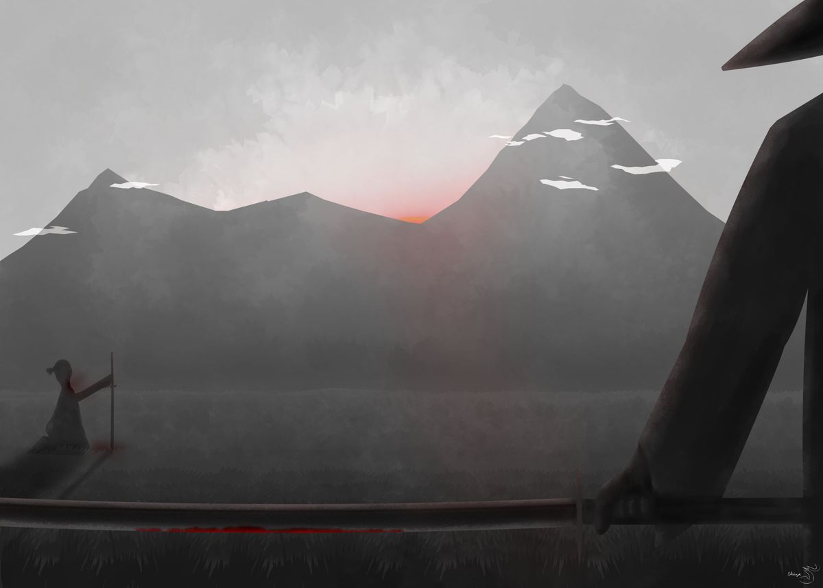 'The blood sun.' Poster, picture, metal print, paint by Alexander ...