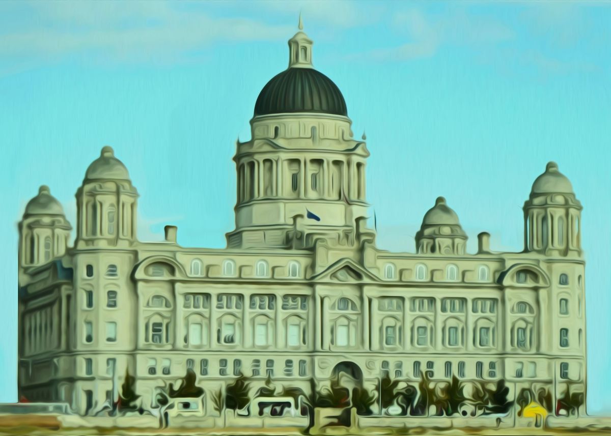 'Port of Liverpool Building' Poster, picture, metal print, paint by ...