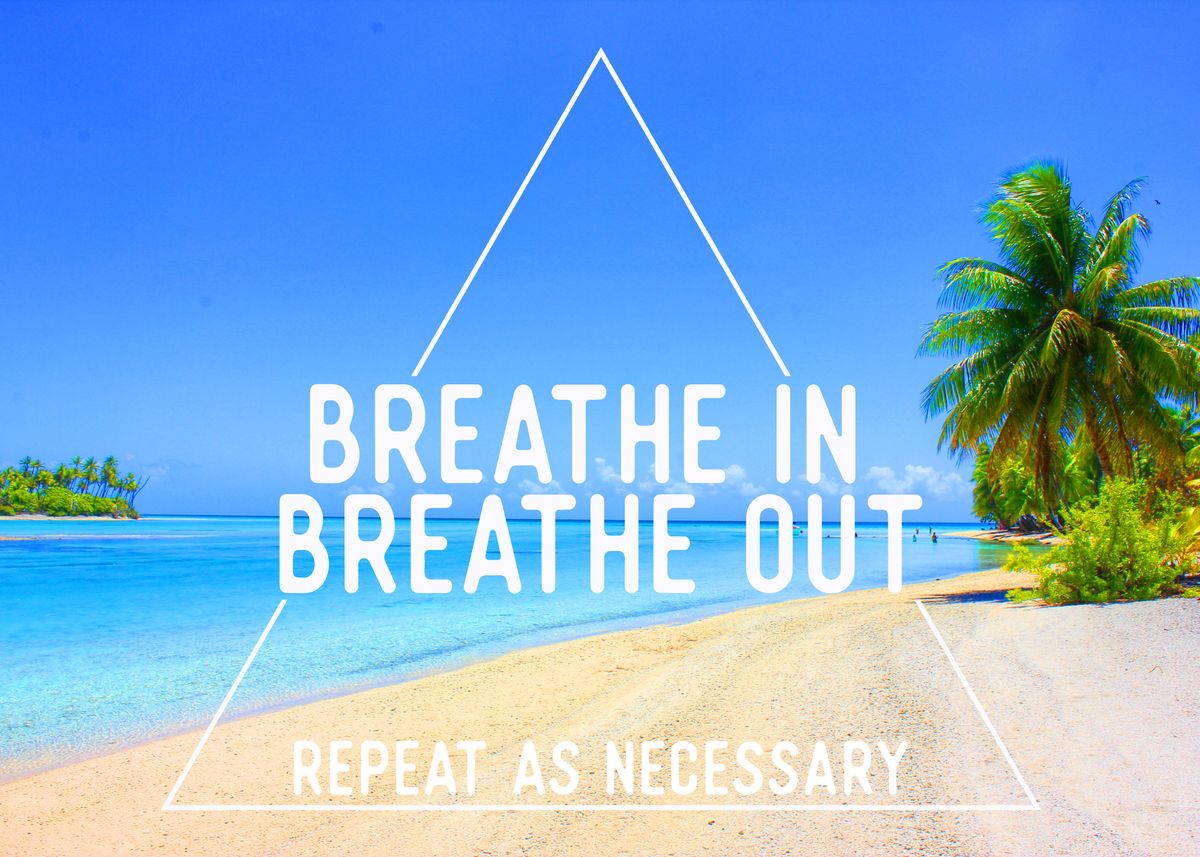 'Breathe in breathe out' Poster, picture, metal print, paint by WAM ...
