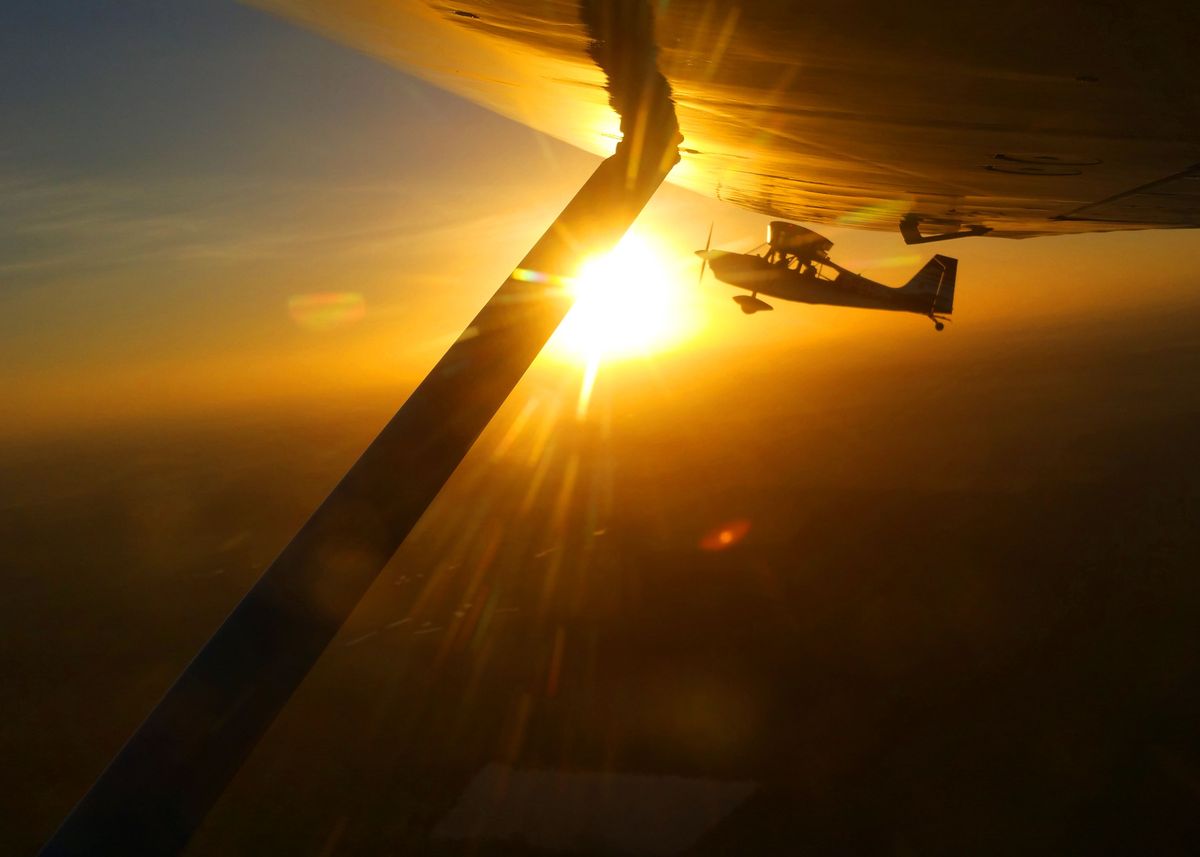 'A special moment on a beautiful sunset formation flight ... ' Poster ...