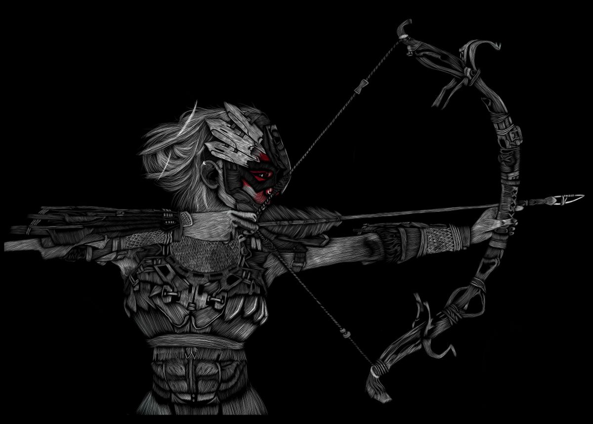 'Huntress.' Poster, picture, metal print, paint by Caleb Tompkins ...