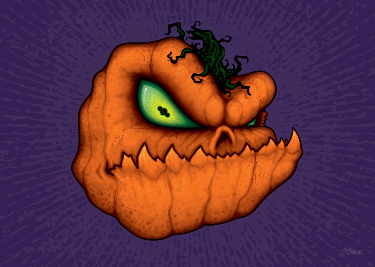 'Punkin Head' Poster, picture, metal print, paint by John Schwegel ...