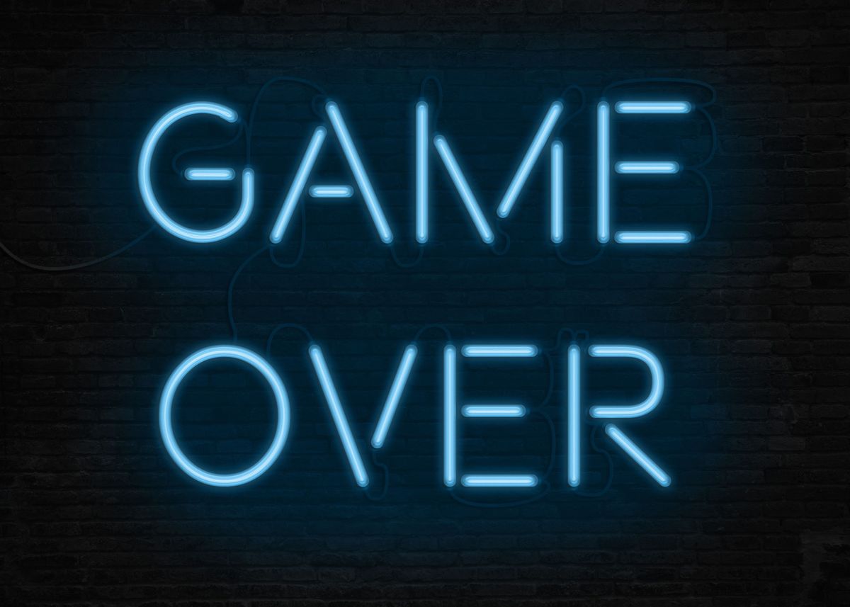 'Game Over - Neon form' Poster by Apo | Displate