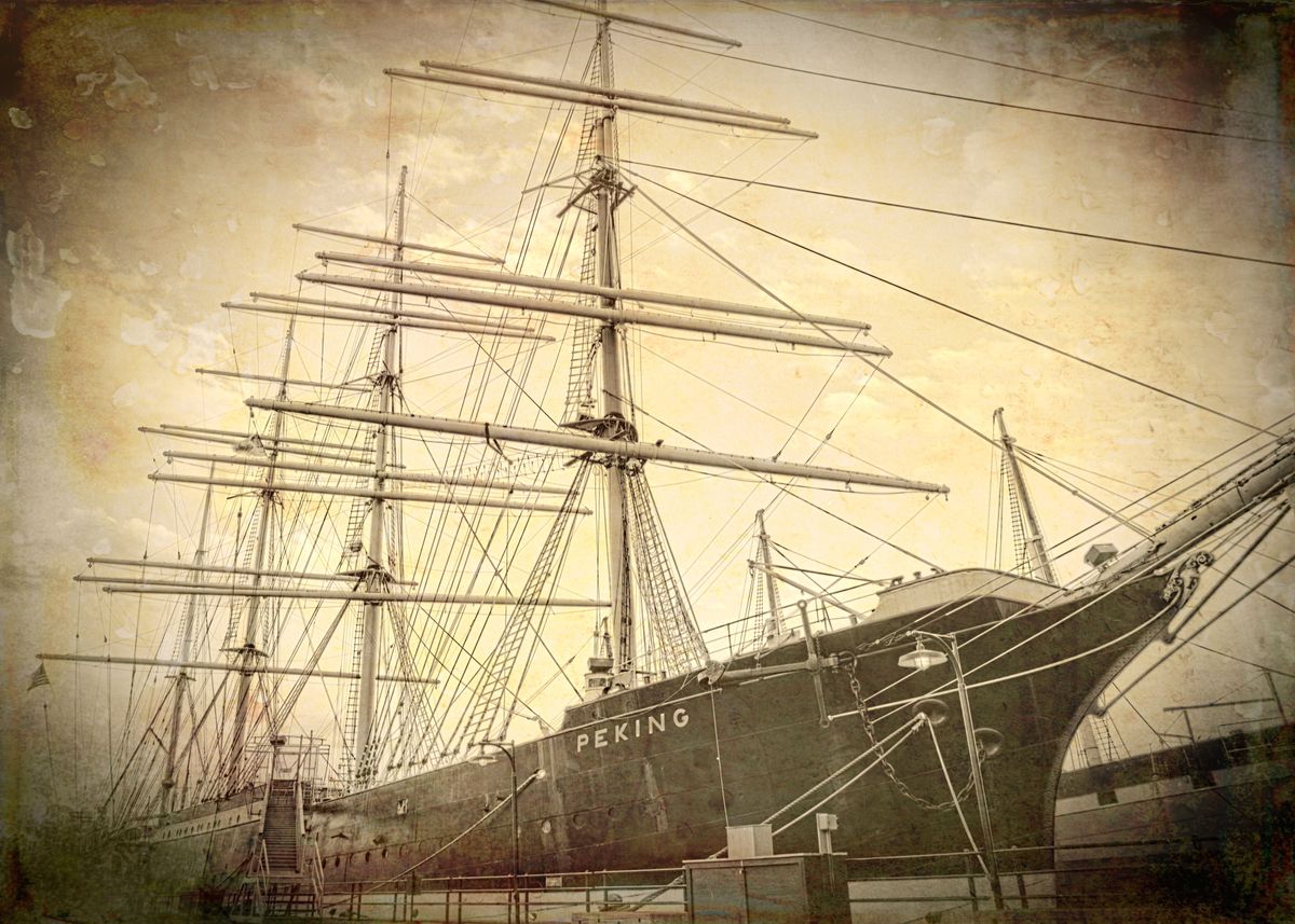 'The famous ship Peking' Poster, picture, metal print, paint by Hans C ...