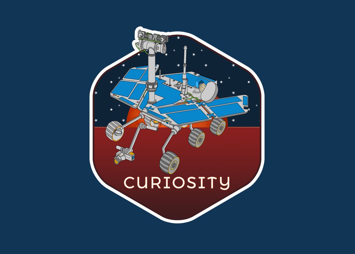 'Curiosity rover' Poster, picture, metal print, paint by Pepean Mur ...