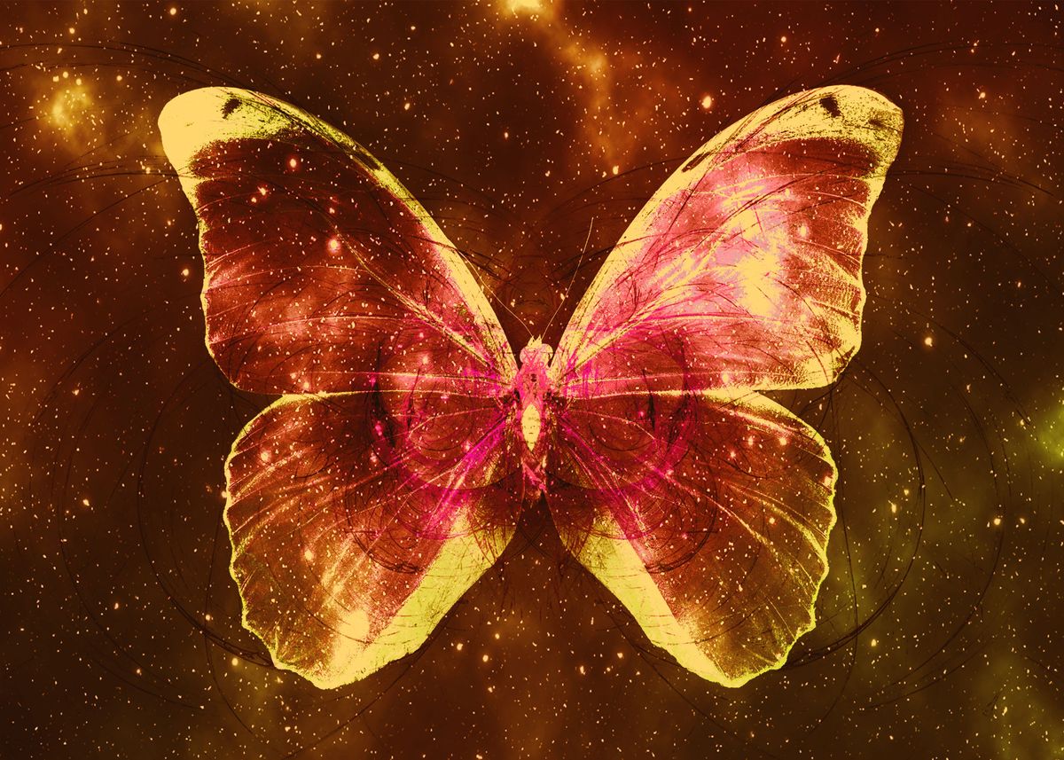 'Space Butterfly 6' Poster, picture, metal print, paint by Scar Design ...