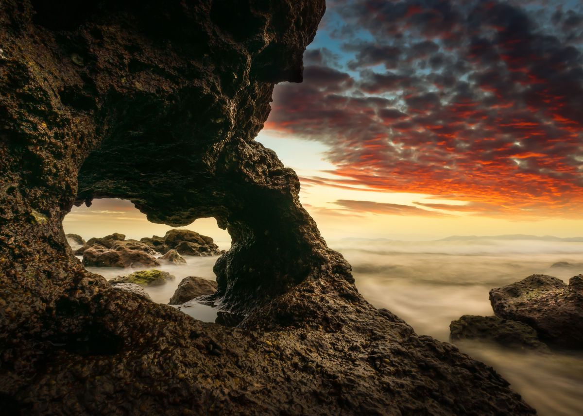 'Rocky Sunset' Poster, picture, metal print, paint by Fotios ...