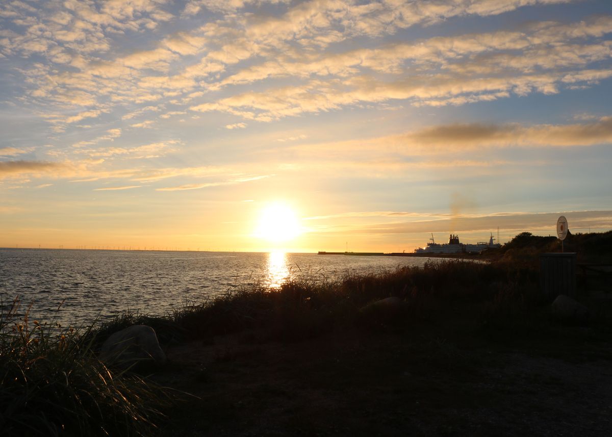 'Gedser port' Poster, picture, metal print, paint by Frank Gerke | Displate