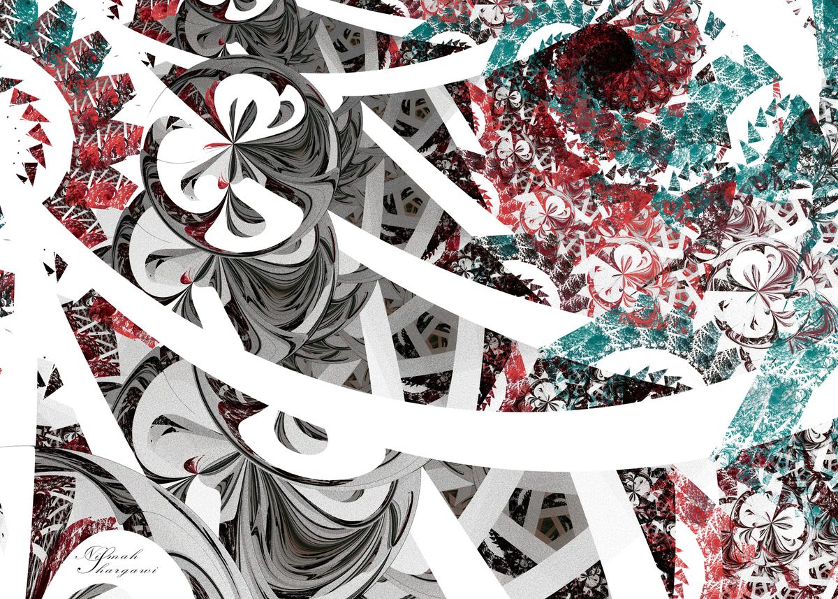 'Entanglement ' Poster, picture, metal print, paint by Nismah Fractal ...