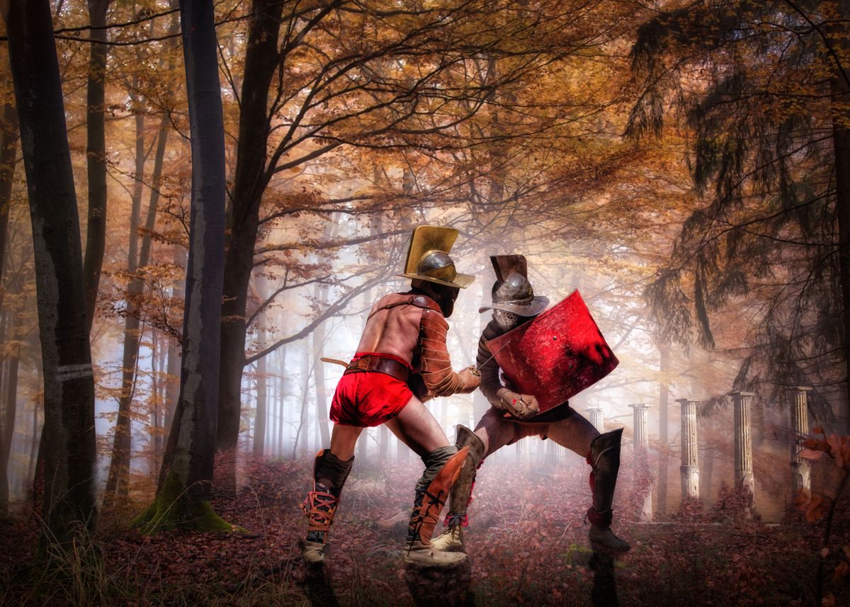 'The gladiators' Poster, picture, metal print, paint by Alain Gaymard ...